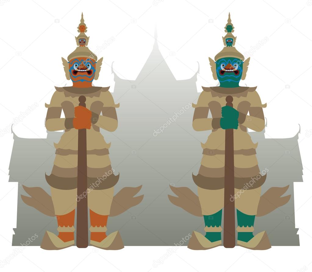 Vector of guardian giant Stock Vector by ©poonotsuke 105500386