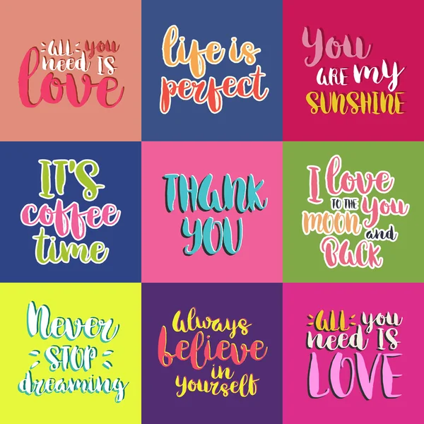 Hand drawn lettering posters collection Stock Vector Image by ©Qilli ...