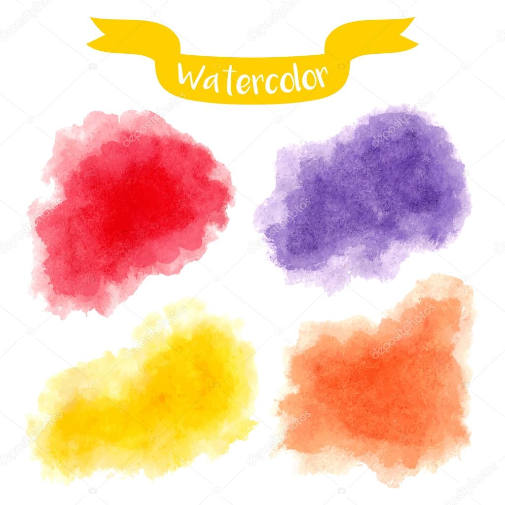 Watercolor elements set Stock Vector Image by ©Qilli #76797619