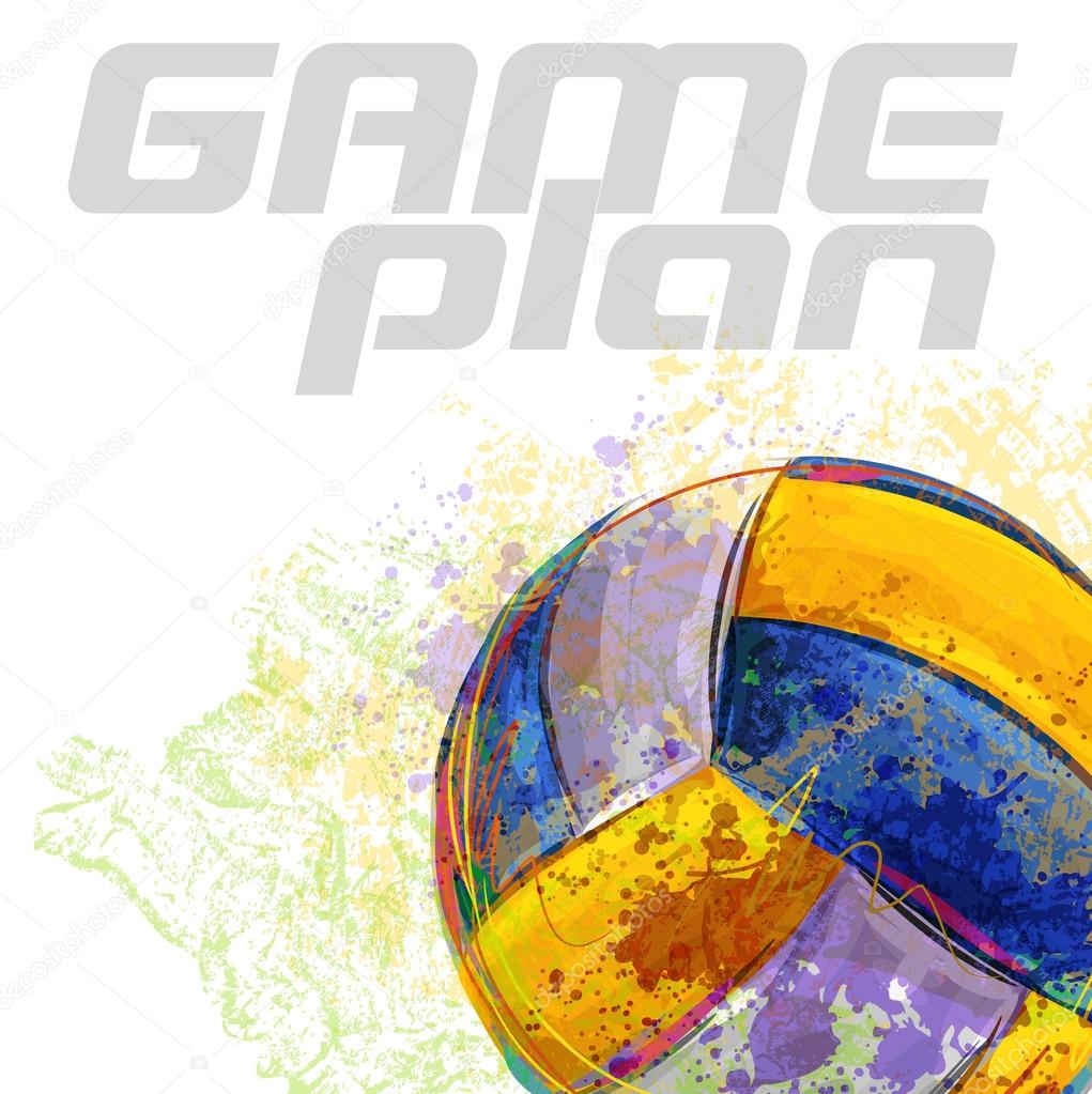 Volleyball background Stock Vector Image by ©vedvid_ARTS #61861909