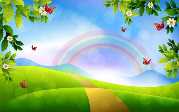 Beautiful Spring landscape Stock Vector Image by ©vedvid_ARTS #63076819