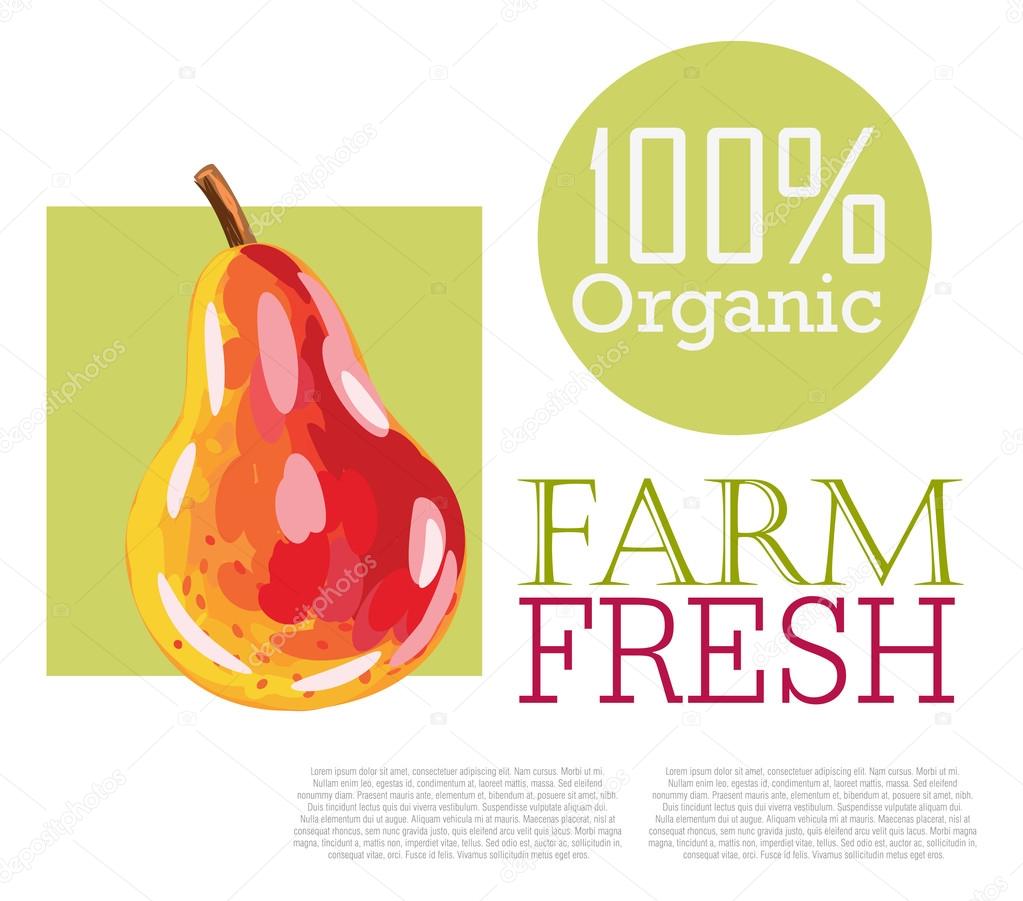 Menu design with Pear Stock Vector Image by ©vedvid_ARTS #65802997