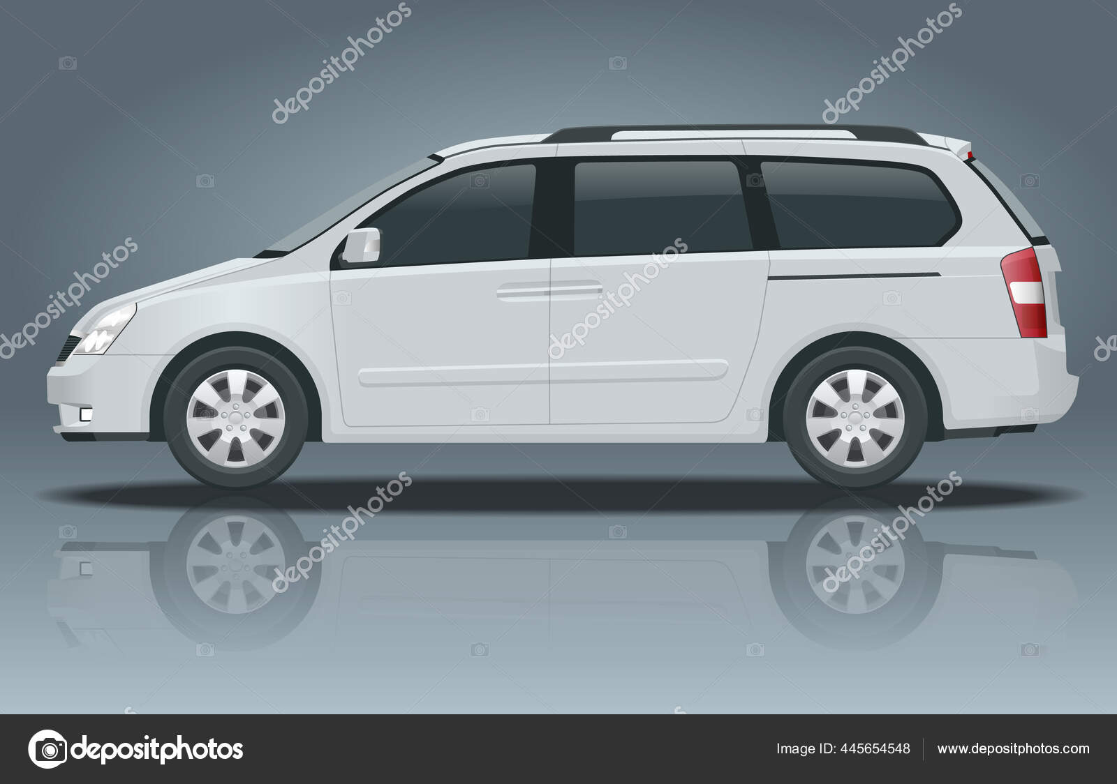 Minivan Plantilla vectorial de coche sobre fondo blanco. crossover ...