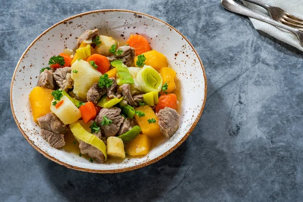 Cawl Traditional Hearty Welsh Stew Made Lamb Leeks Potatoes Swedes ...