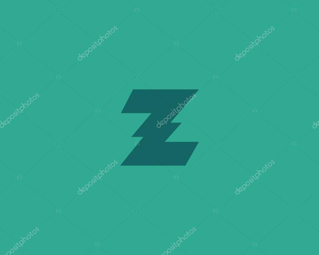 Abstract letter Z logo. Dynamic unusual font. Universal fast speed fire ...