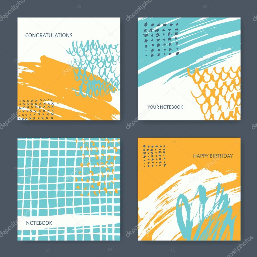 Set of hand drawn abstract designs Stock Vector Image by ©giraffarte ...