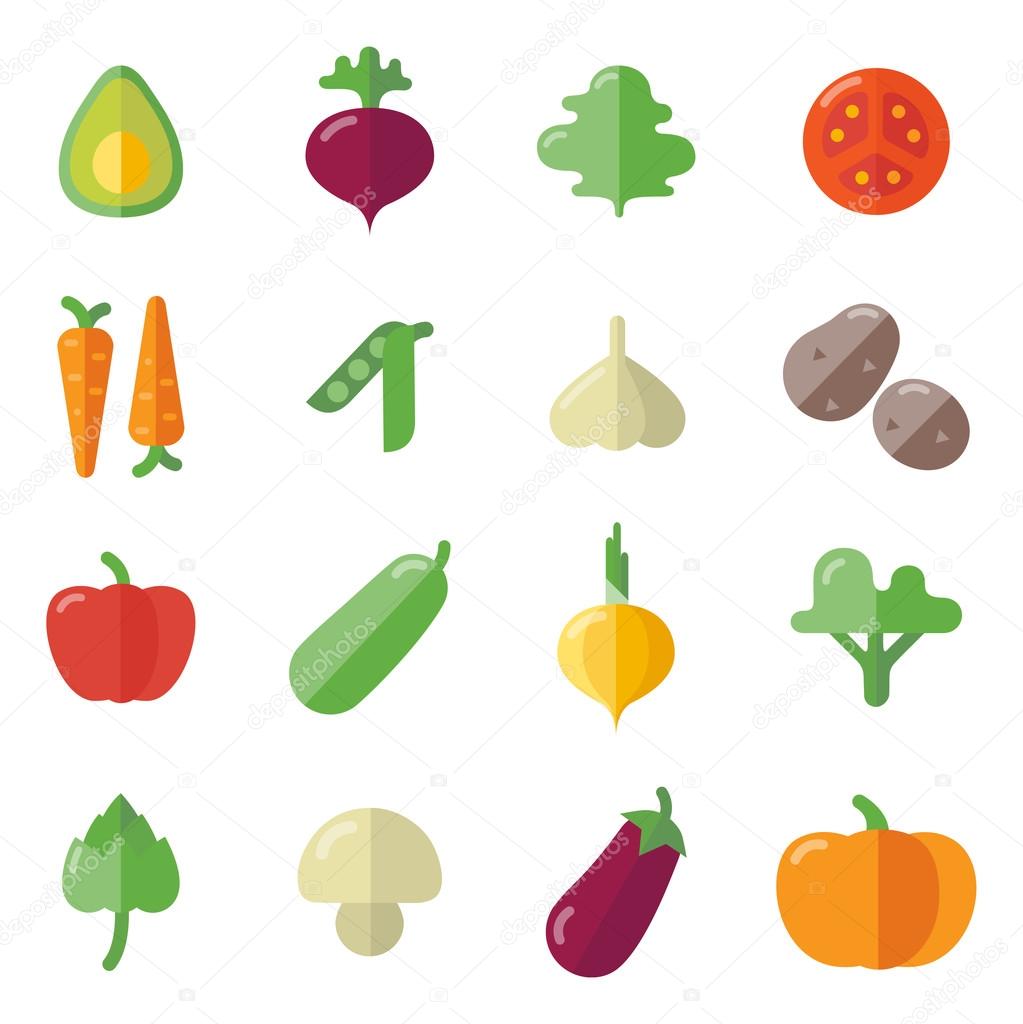 Icons of different vegetables Stock Vector Image by ©giraffarte #66305217