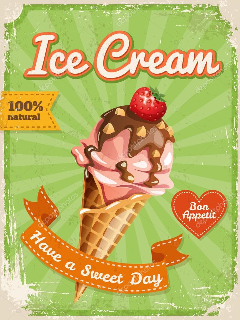 Ice cream poster ⬇ Vector Image by © giraffarte | Vector Stock 71510423
