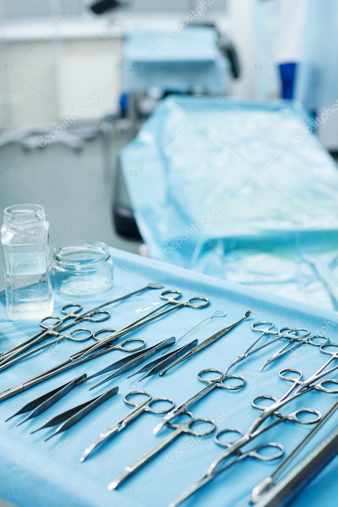 Set of medical tools in a surgery Stock Photo by ©iakovenko123 103341372