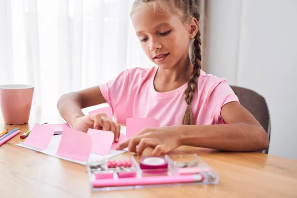 Girl making crafts Stock Photos, Royalty Free Girl making crafts Images ...