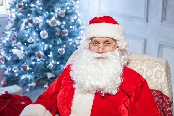 Friendly Father Christmas is congratulating on the occasion - Stock ...