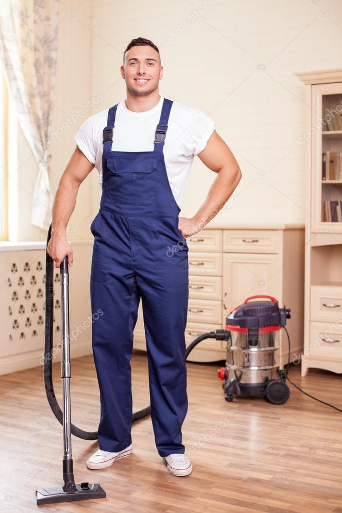 Man House Cleaning
