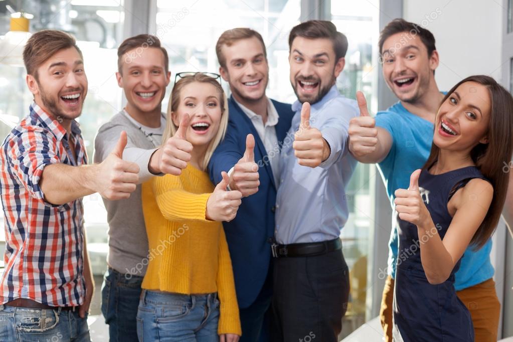 Excited Office Workers