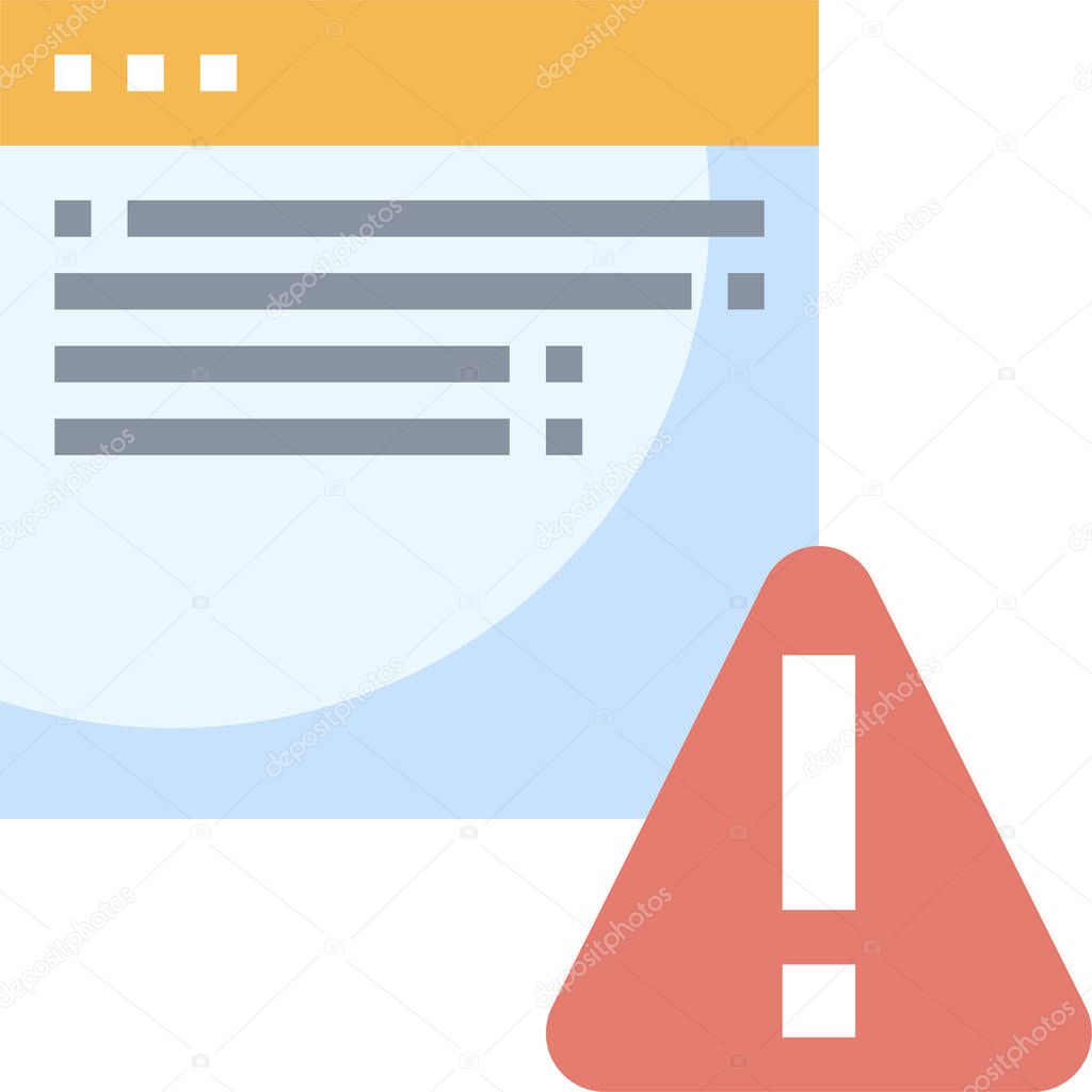Alerta informática, icono de la línea de notificación. signo de estilo ...