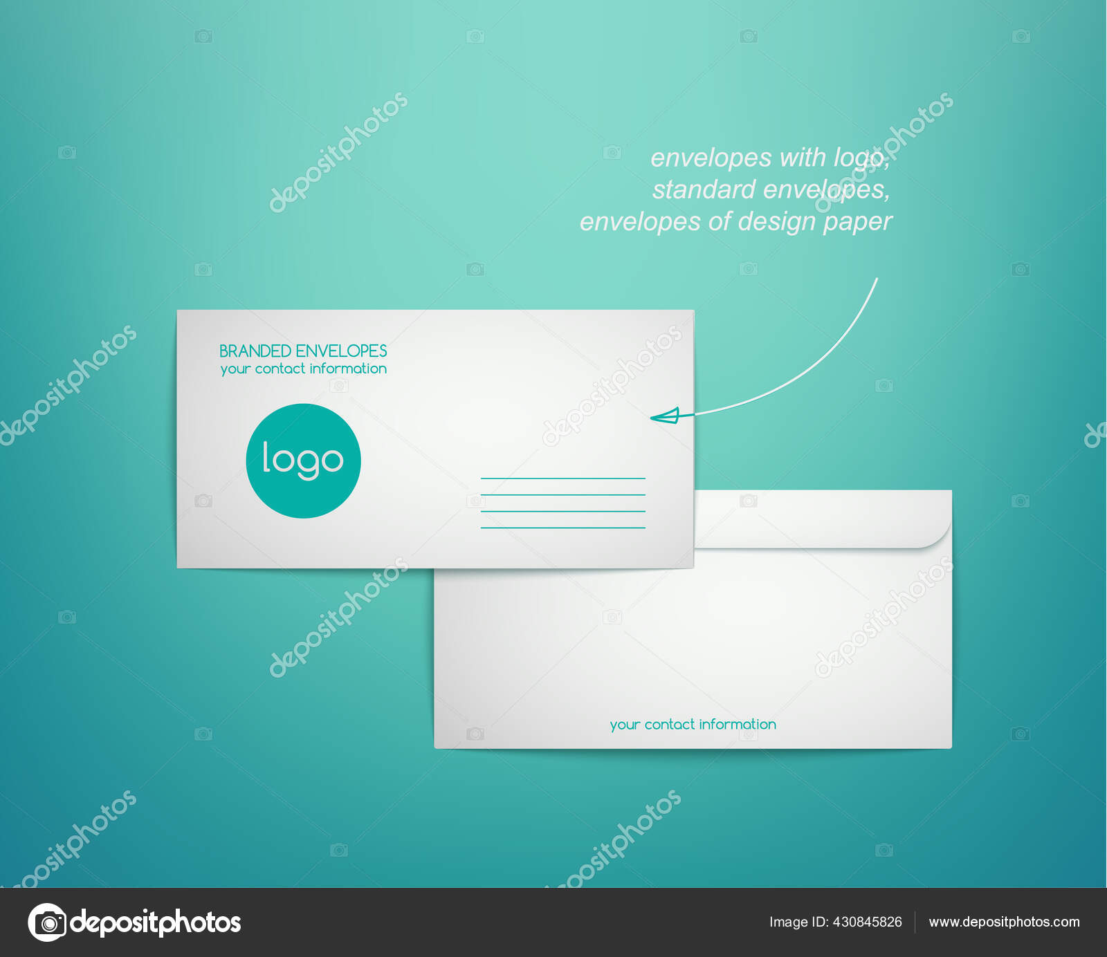 Standard Envelope Template Vector