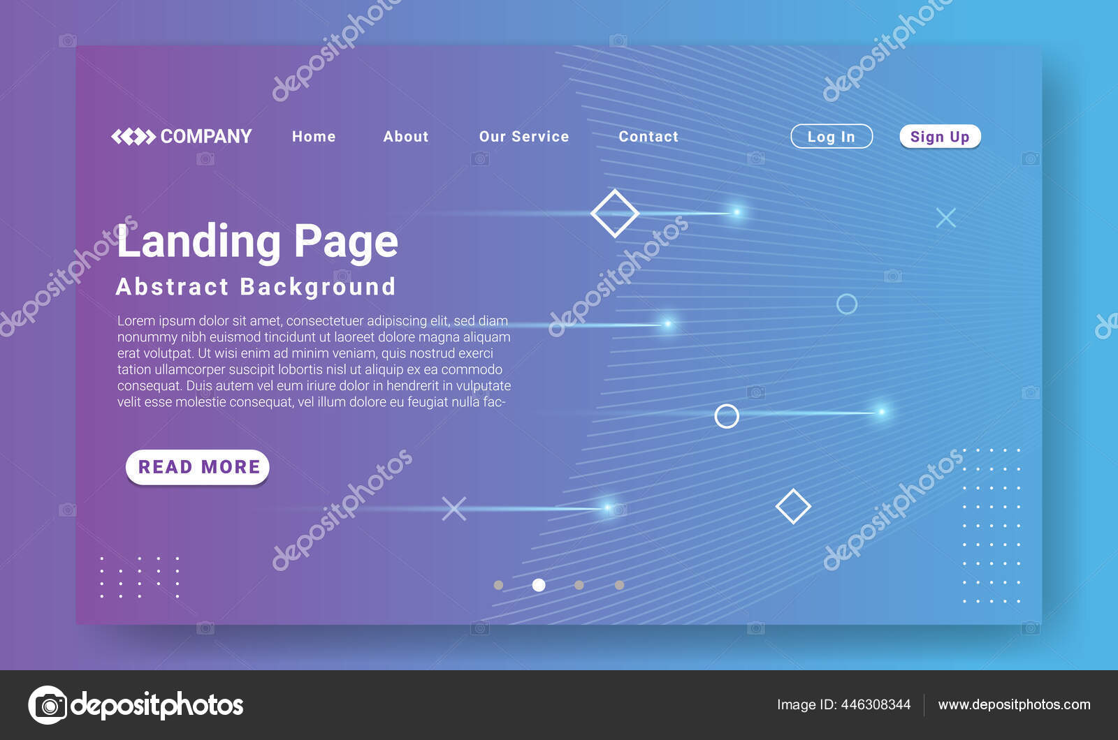 Abstract Landing Page Website Template Abstract Purple Gradient ...