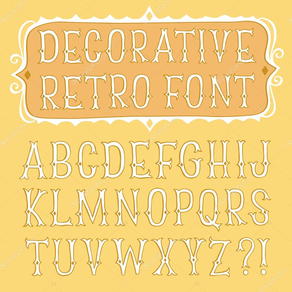 Hand drawn old style font Stock Vector Image by ©shtonado #101048400