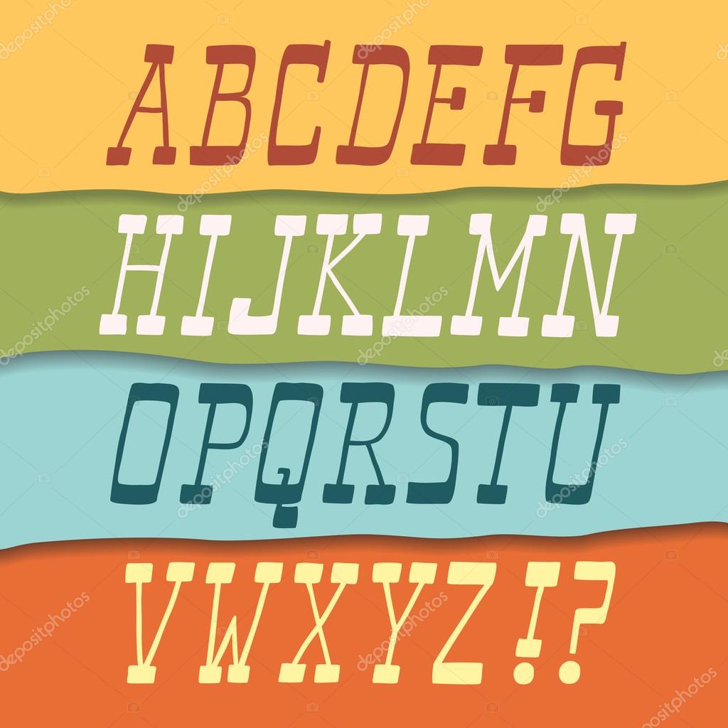 Hand drawn italic vector font Stock Vector by ©shtonado 111632498