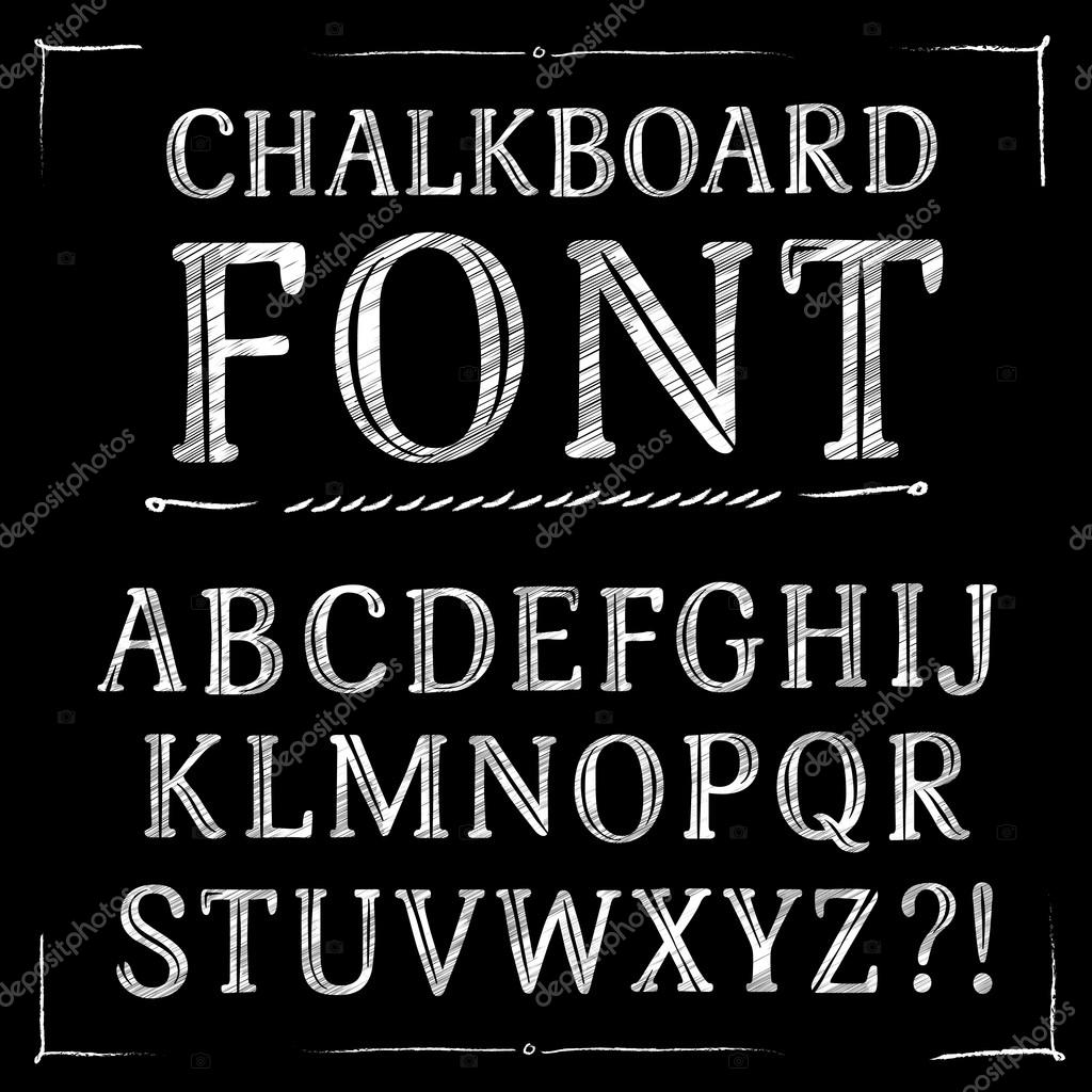 Classic hand written vector font Stock Vector by ©shtonado 115236780