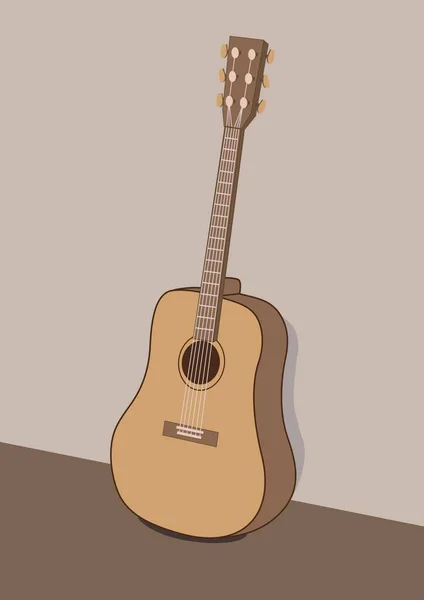 Vector background with acoustic guitar Stock Vector Image by ...