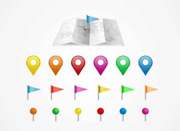 Map icon with Pin Pointer Stock Vector by ©delices_89 64302369