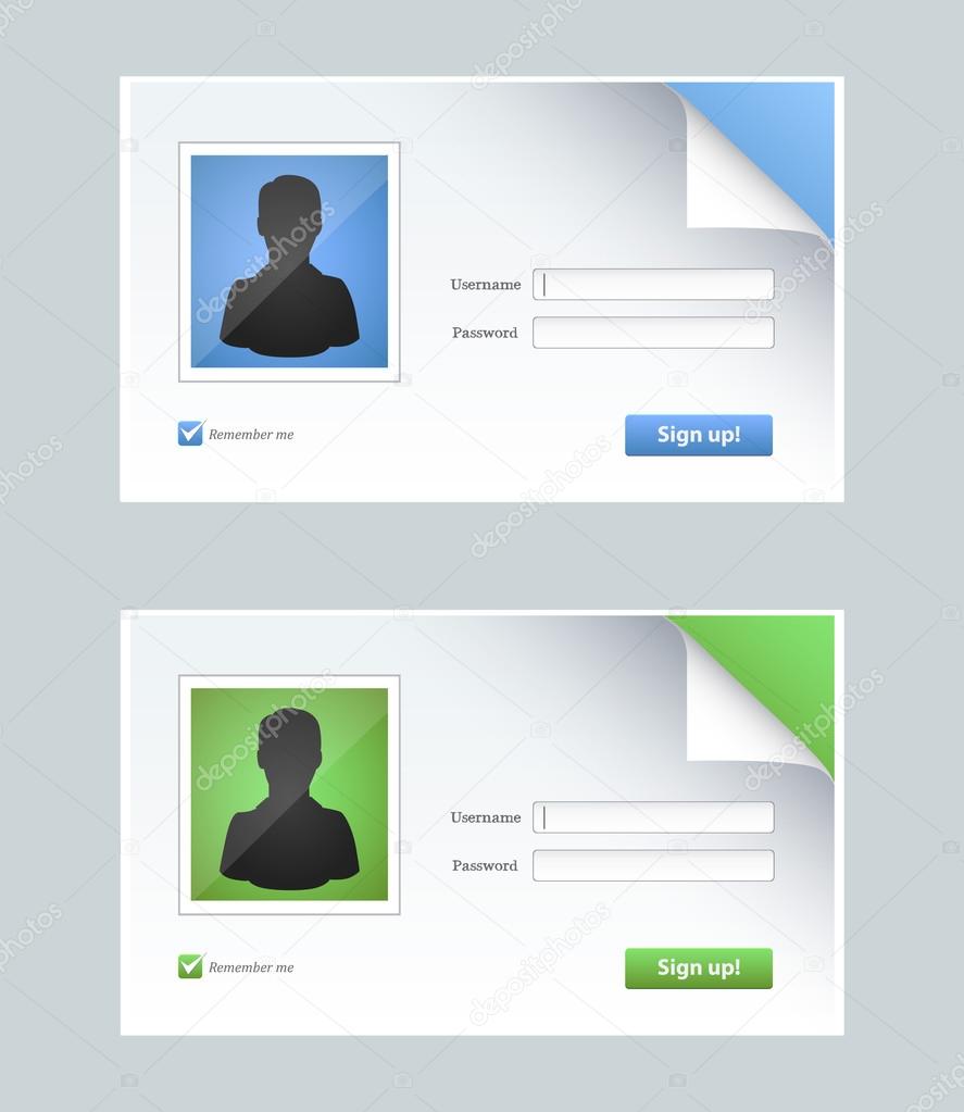 Two Editable login ,register forms Stock Vector Image by ©delices_89 ...