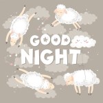 Cute cartoon sheep set. Farm animals. Funny lambs. good night sweet ...