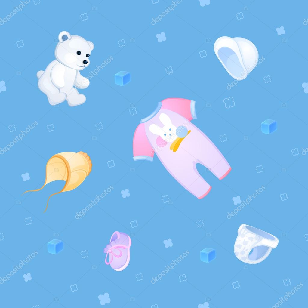 Childish background for the little baby Stock Vector Image by ...