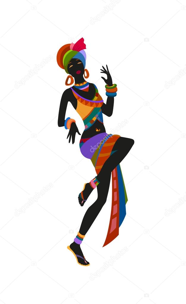 African woman dancing ritual dance Stock Vector Image by ©Polyudova ...