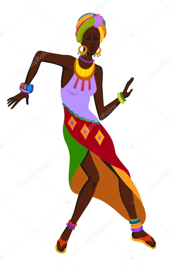 African woman dancing ritual dance Stock Vector Image by ©Polyudova ...