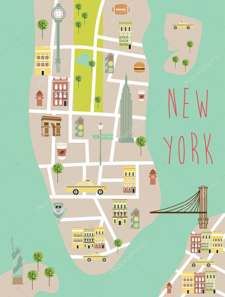 Map Of New York Landmarks