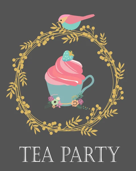 Tea party poster Vector Art Stock Images | Depositphotos