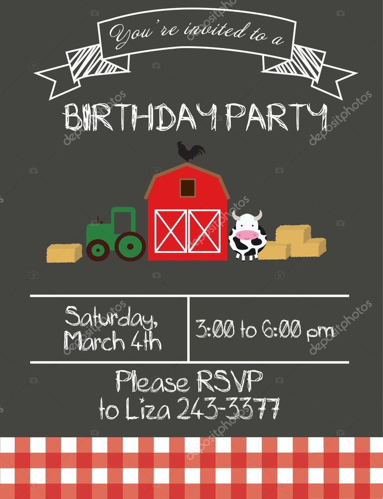 Farm birthday party Stock Vector by ©MioBuono12 63184957