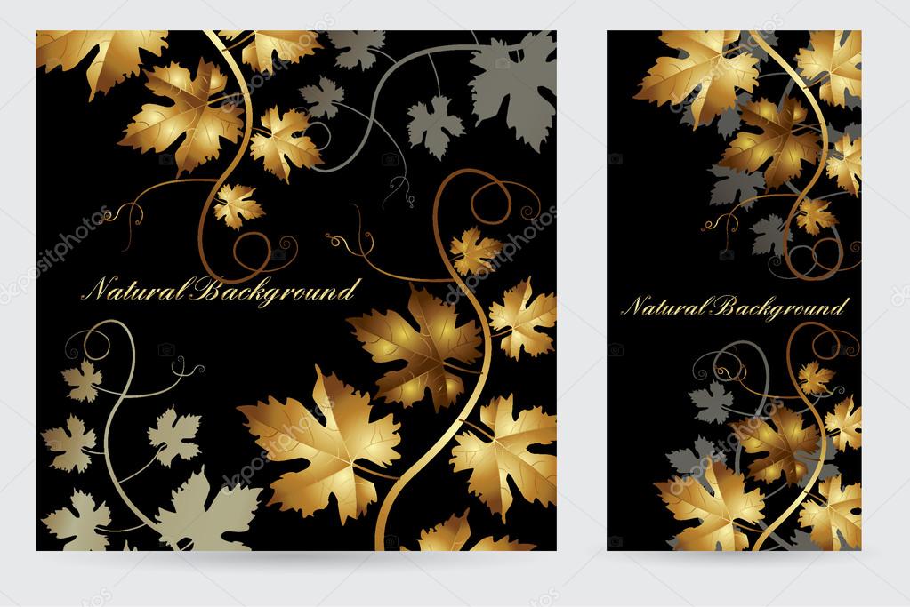 Grape leaves background Stock Vector Image by ©Sulovsky #63409769