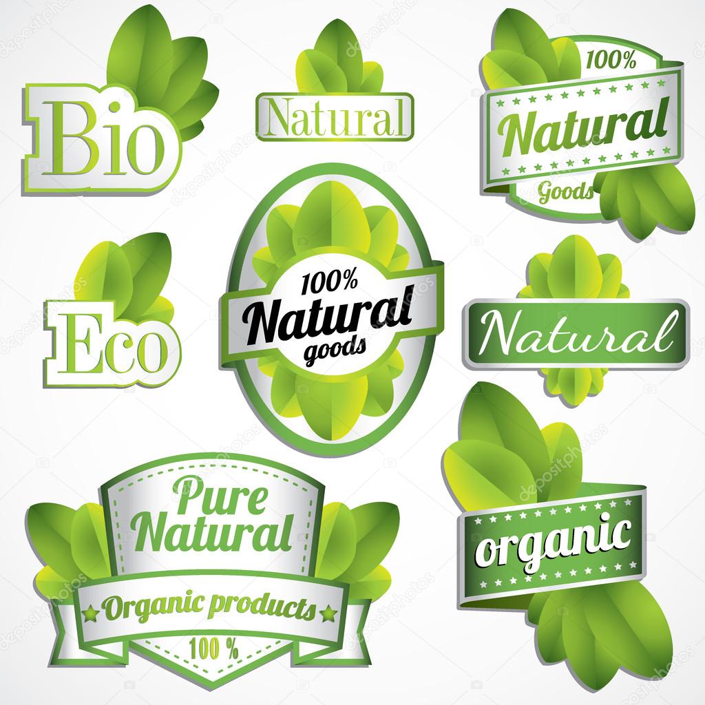 Labels for natural products Stock Vector by ©Sulovsky 63431135