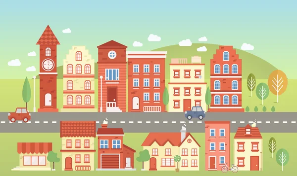 Small town Vector Art Stock Images | Depositphotos