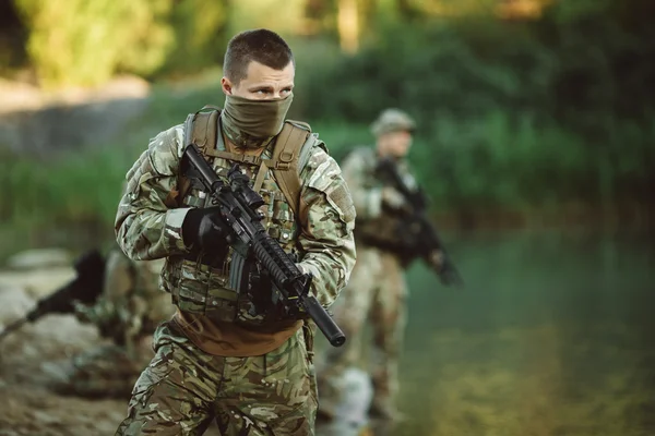 British Special Forces Soldiers Weapon Take Part Military Maneuver War ...