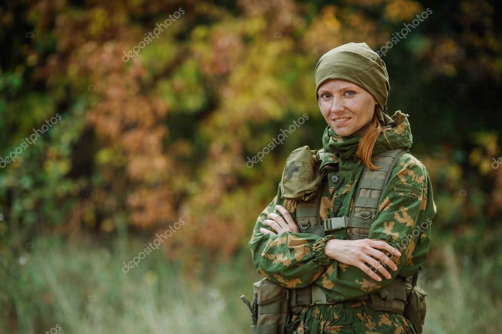 Russian soldier medic in universal camouflage army uniform and s Stock ...