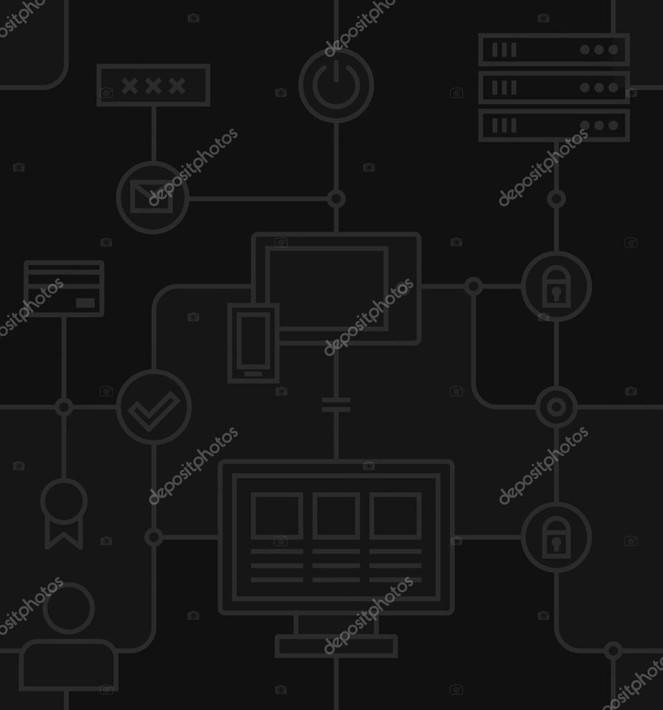 Internet Security Black Pattern Stock Vector Image by ©beatpavel #80254386
