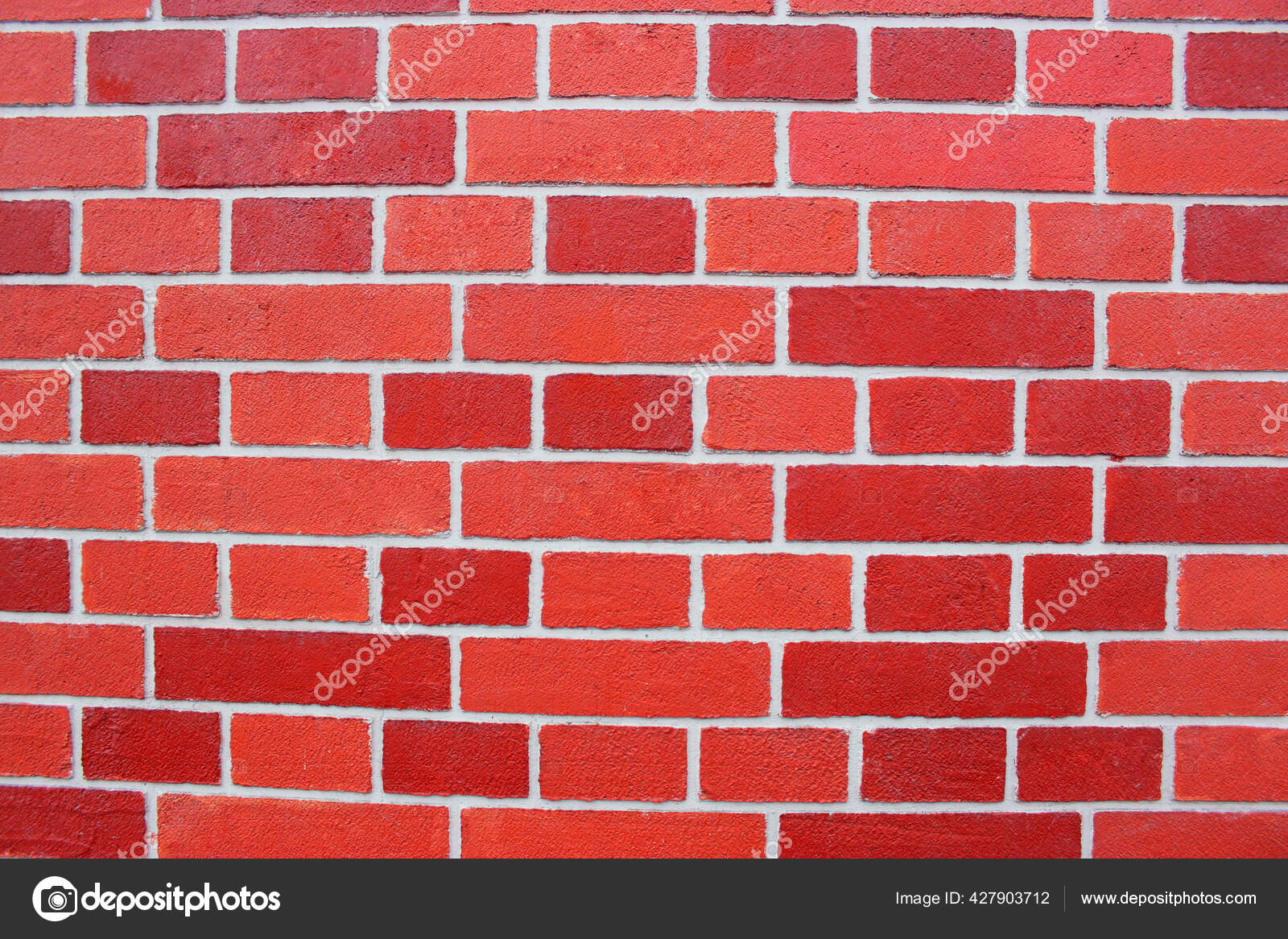 Abstract red brick wall texture depicting in paint colors on an old ...
