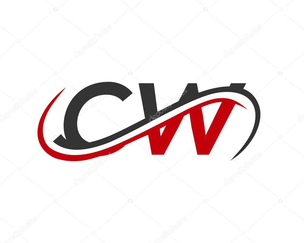 Logo de CW Letter Linked Business. Diseño del logotipo de CW. Diseño ...