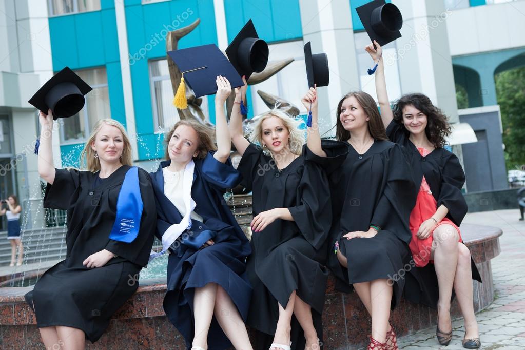 Graduation, Students, Education. Group of European Graduating Students ...