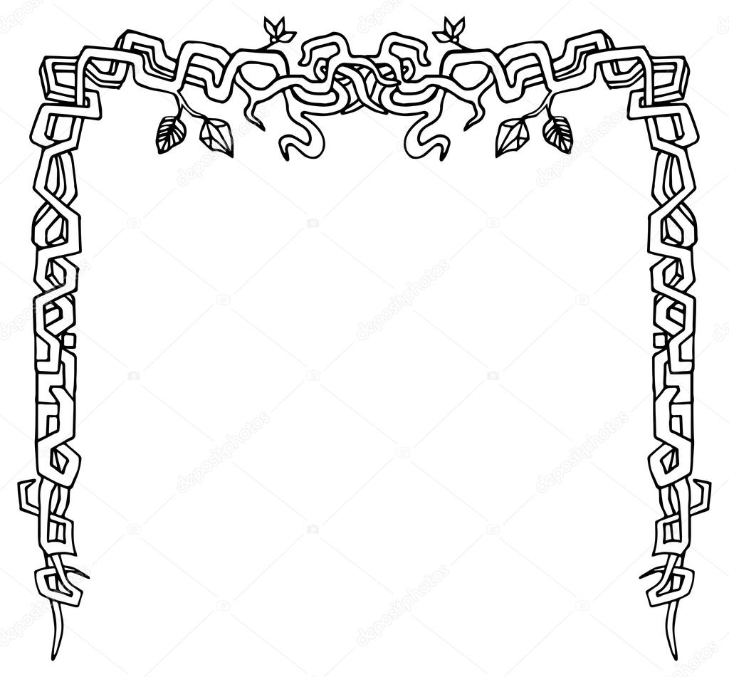 Braided borders | Black braided border — Stock Vector © tinkerfrost ...