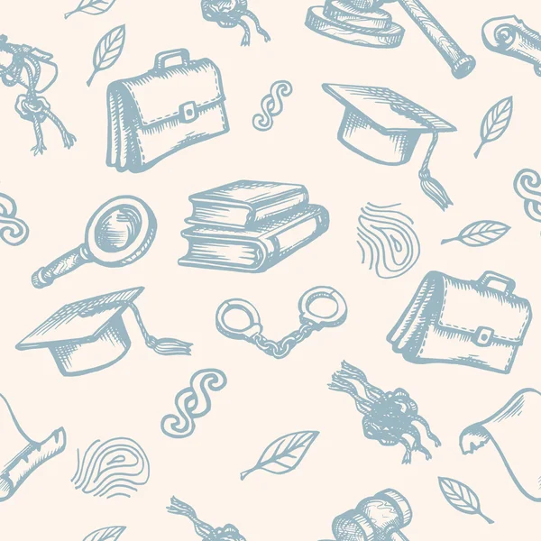 Books library seamless pattern. Reading background -- hand drawn doodle ...