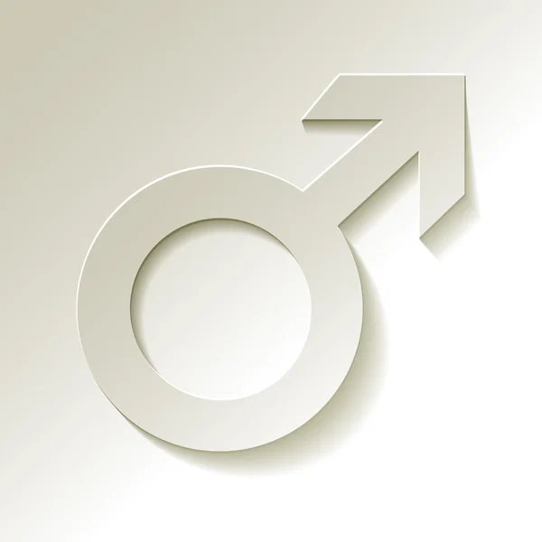 Male icon - Mars vector symbol with shadow on a blue background Stock ...