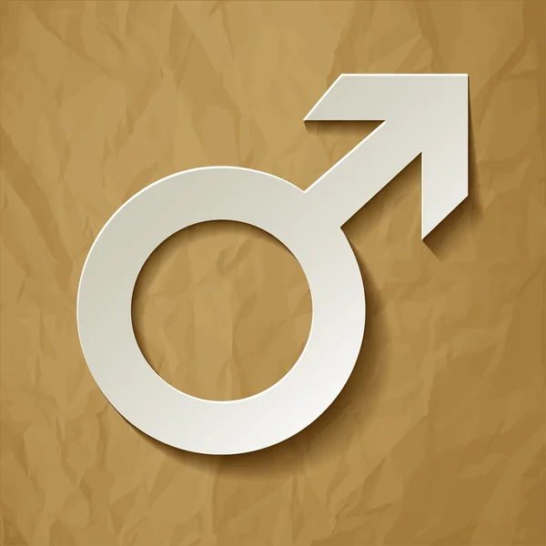 Male icon - Mars vector symbol with shadow on a blue background Stock ...