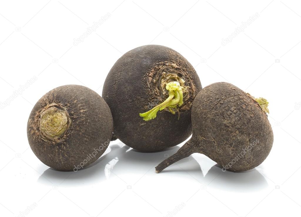 Black radish isolated on white background Stock Photo by ...