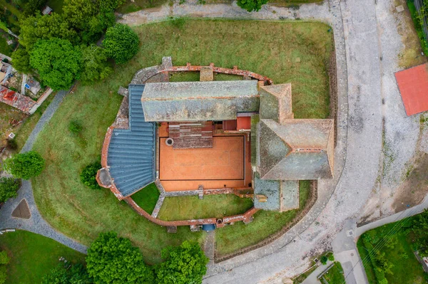 Aerial Top View Abandoned Artillery Barracks Hajmasker Hungarian Name ...
