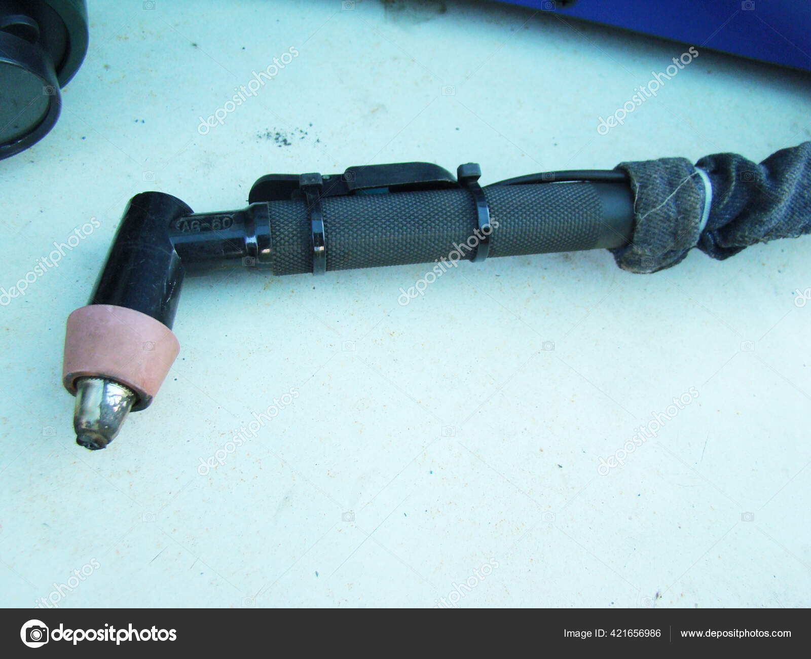 Hand Held Plasma Cutting Machine Close Operation — Stock Photo ...