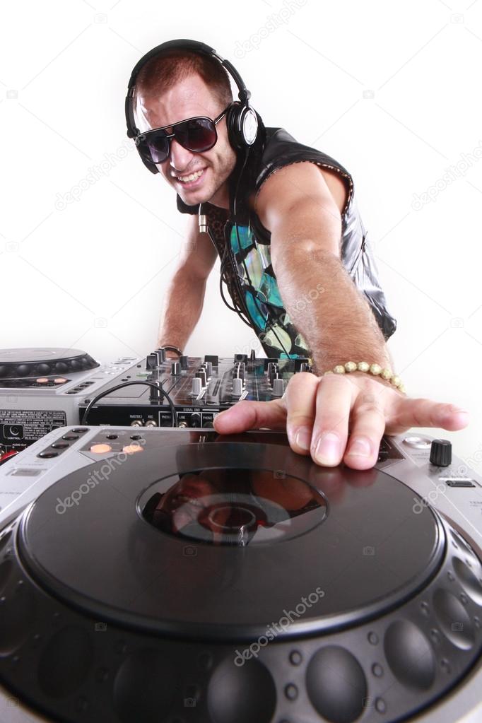 Man playing DJ sets — Stock Photo © Redav #62802245